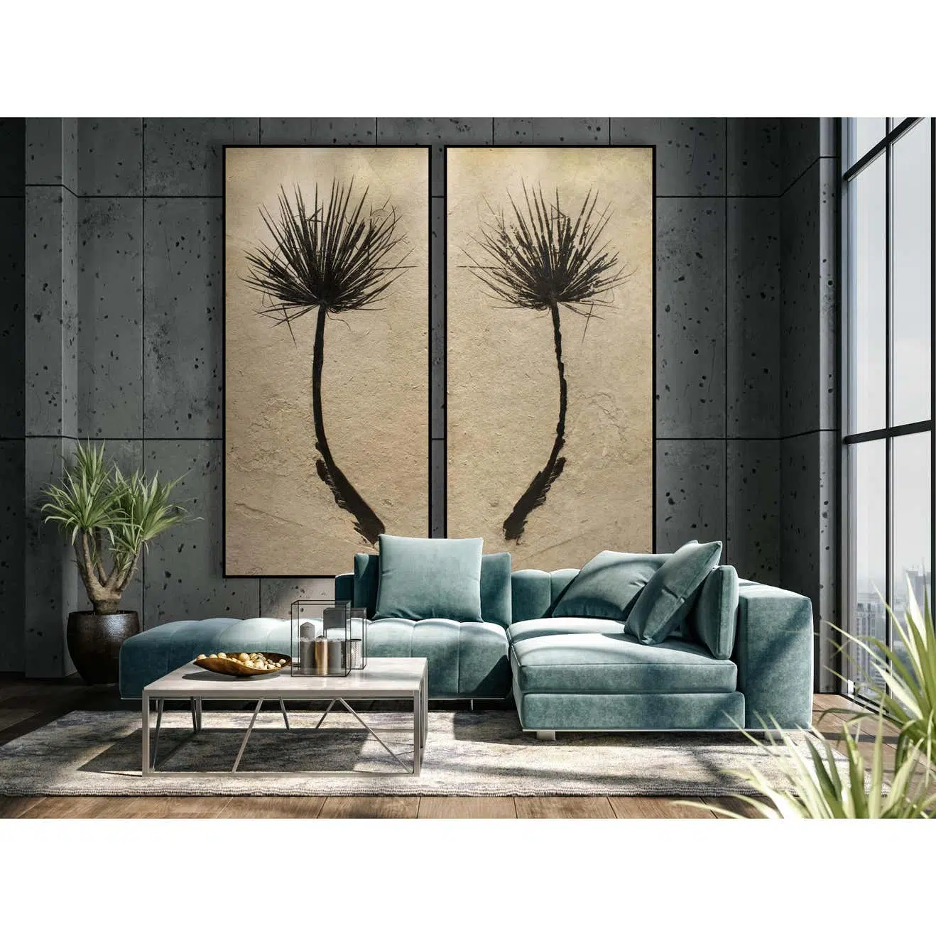 Conjure a Prehistoric World with These Palm-Frond Fossil Slabs | The Study
